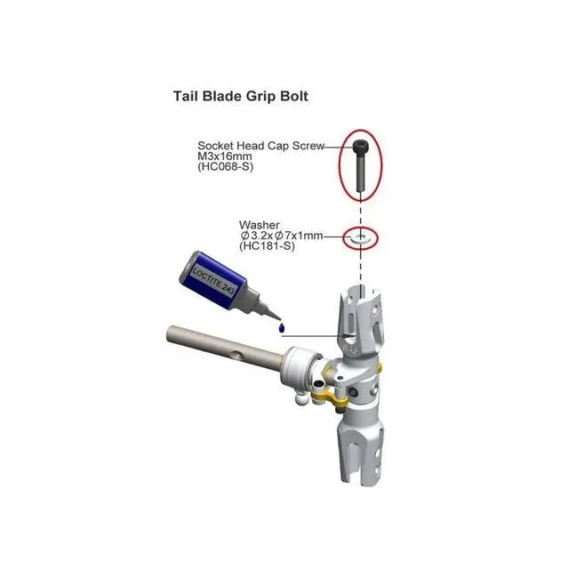 H0168-7-S Goblin 700 Tail Bolt Retrofit - Mad 4 Heli| Mad 4 Heli