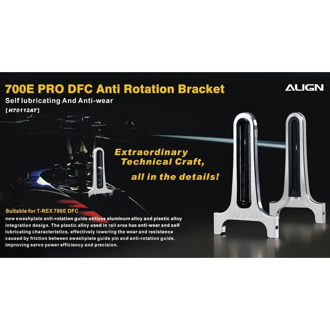 H70112A Align Trex 700E PRO DFC Anti Rotation Bracket - Mad 4 Heli ...