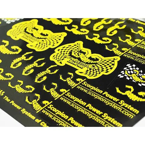 Scorpion Decal Sticker 005 Black (A4 Size) - Mad 4 Heli| Mad 4 Heli