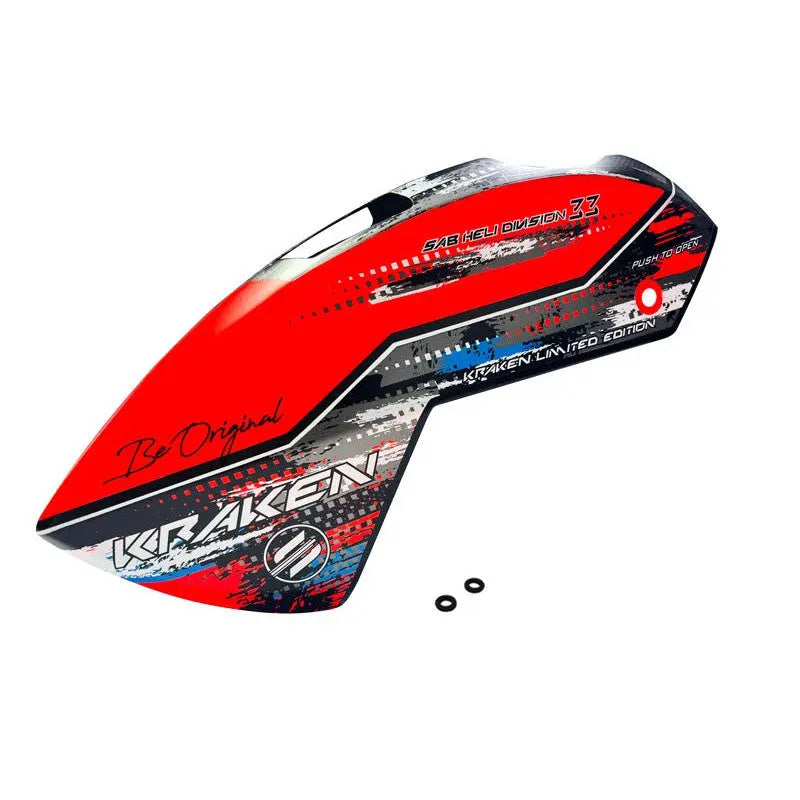 H1649-S CARBON FIBER CANOPY KRAKEN 580 ORANGE - Mad 4 Heli| Mad 4 Heli