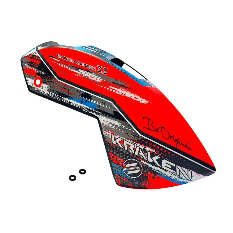 H1649-S CARBON FIBER CANOPY KRAKEN 580 ORANGE - Mad 4 Heli| Mad 4 Heli